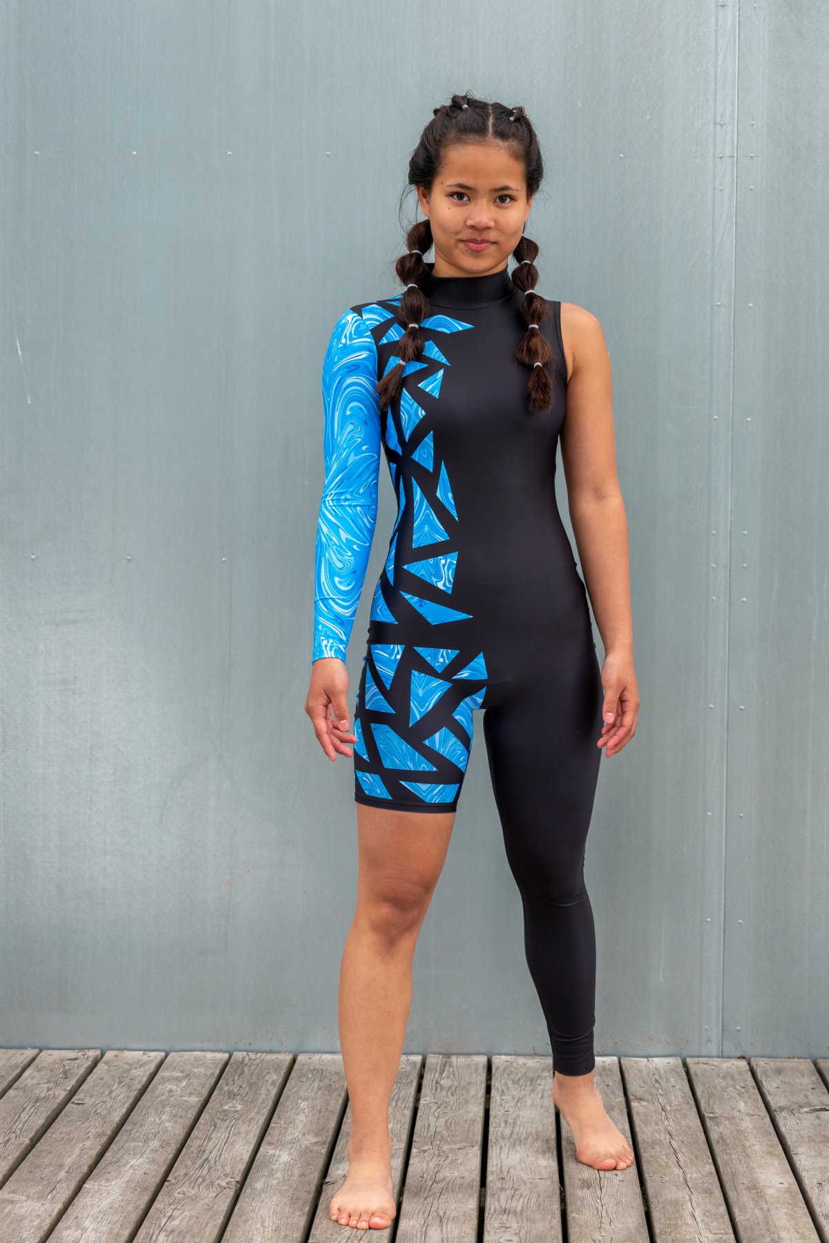 Macy heldragt - Heldragter med langt ben - Mini Munk